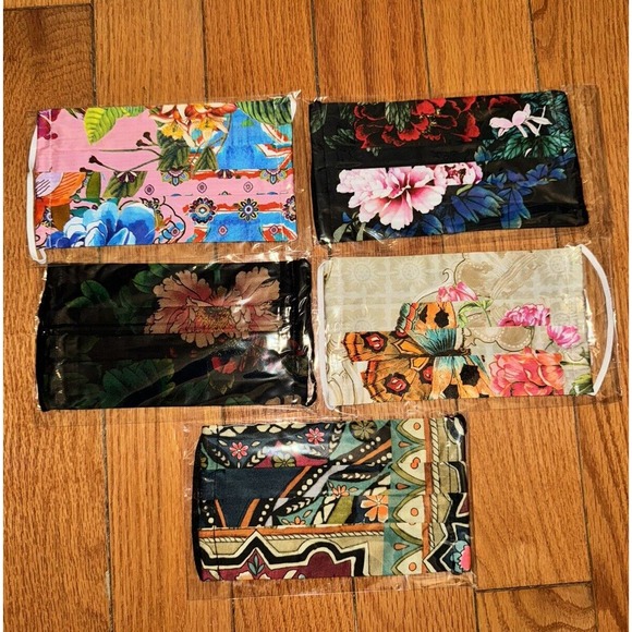 Johnny Was | Accessories | Johnny Was Fabric Ear Loop Masks Set Of 5 ...